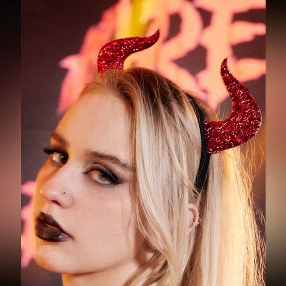 Kathrono | Accessories | Awesome Glitter Demon Devil Glitter Horns ...